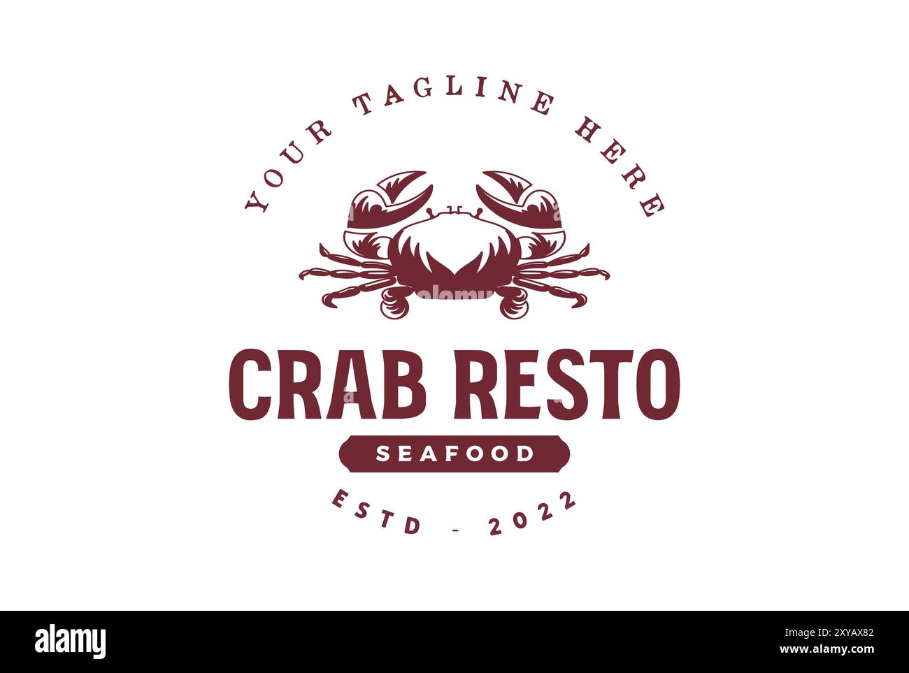 Classic Vintage Retro Seafood Red Crab Restaurant Logo Design Icon ...