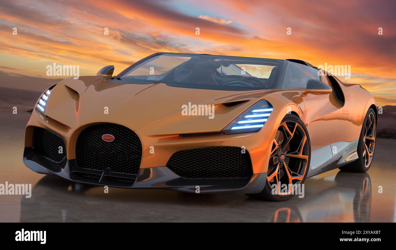 Bugatti Mistral Roadster- the last Bugatti with a W16 engine Stock ...