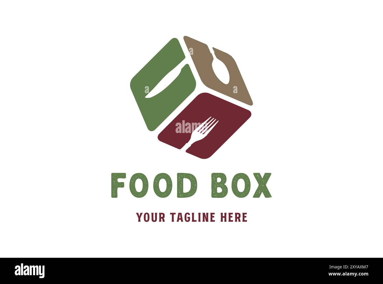 Geometric Cube Box Spoon Fork Knife for Food Restaurant Catering ...