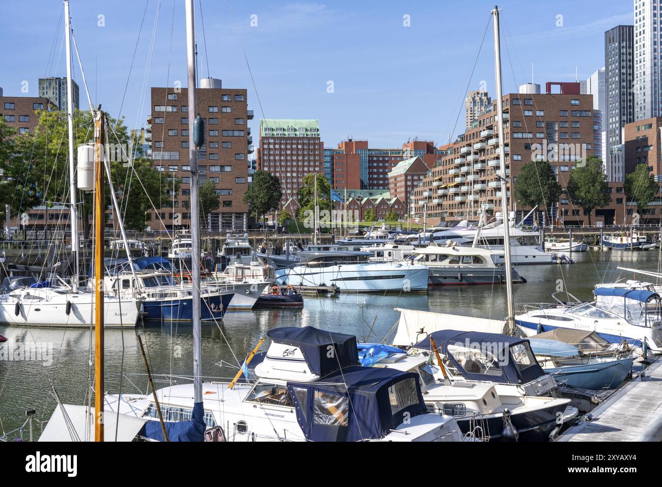 Rotterdam Marina, sports boat harbour, sailing boats, motor yachts, in ...