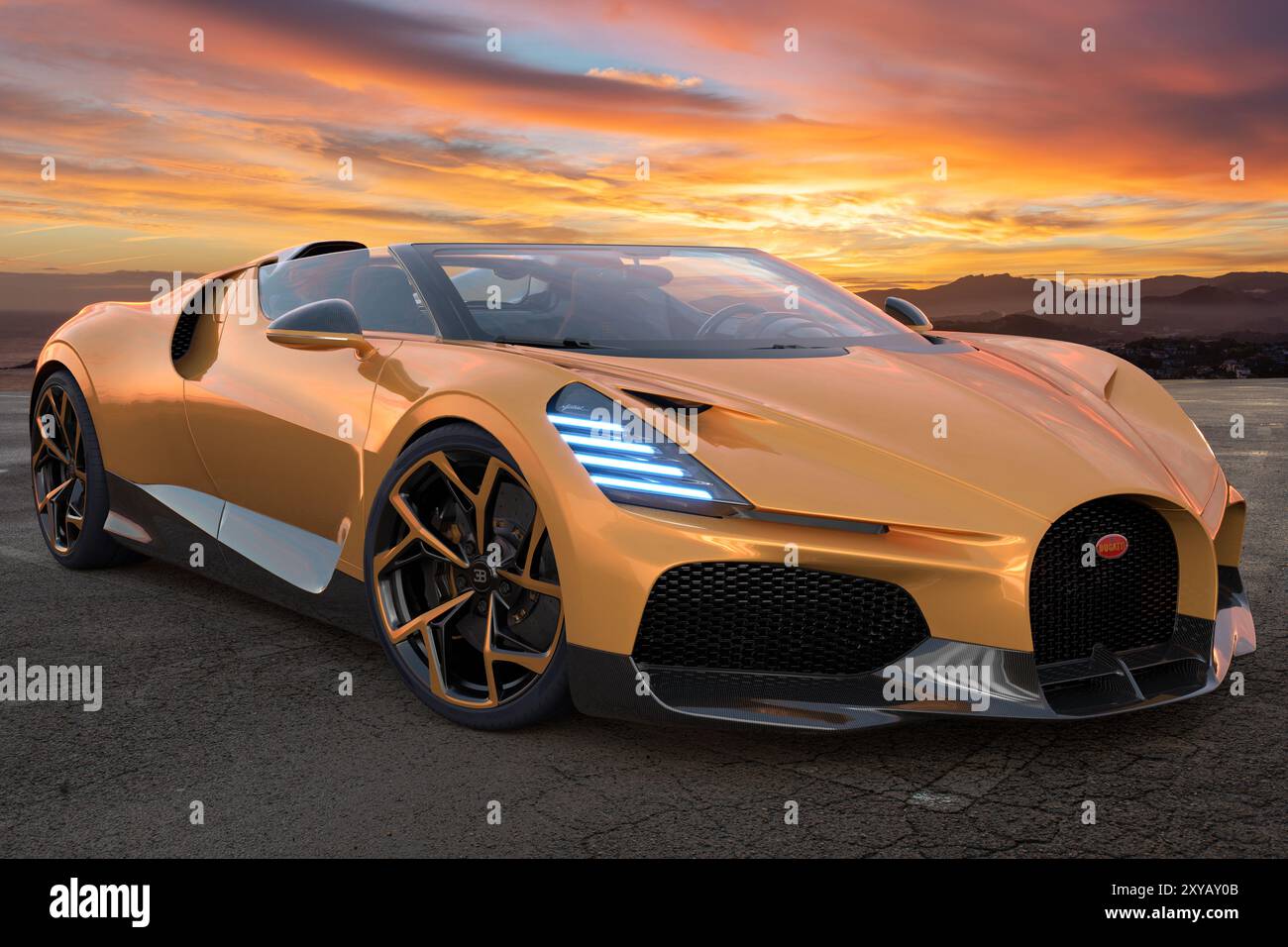 Bugatti Mistral Roadster- the last Bugatti with a W16 engine Stock ...