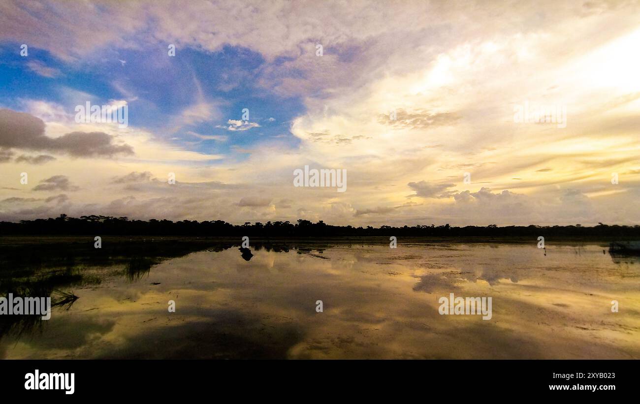 Beautiful evening sky with background Stock Photo - Alamy