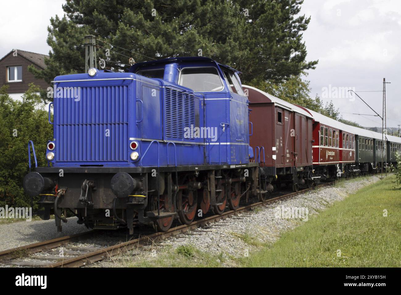 Old diesel locomotive of the Lippische Landesbahn Stock Photo - Alamy