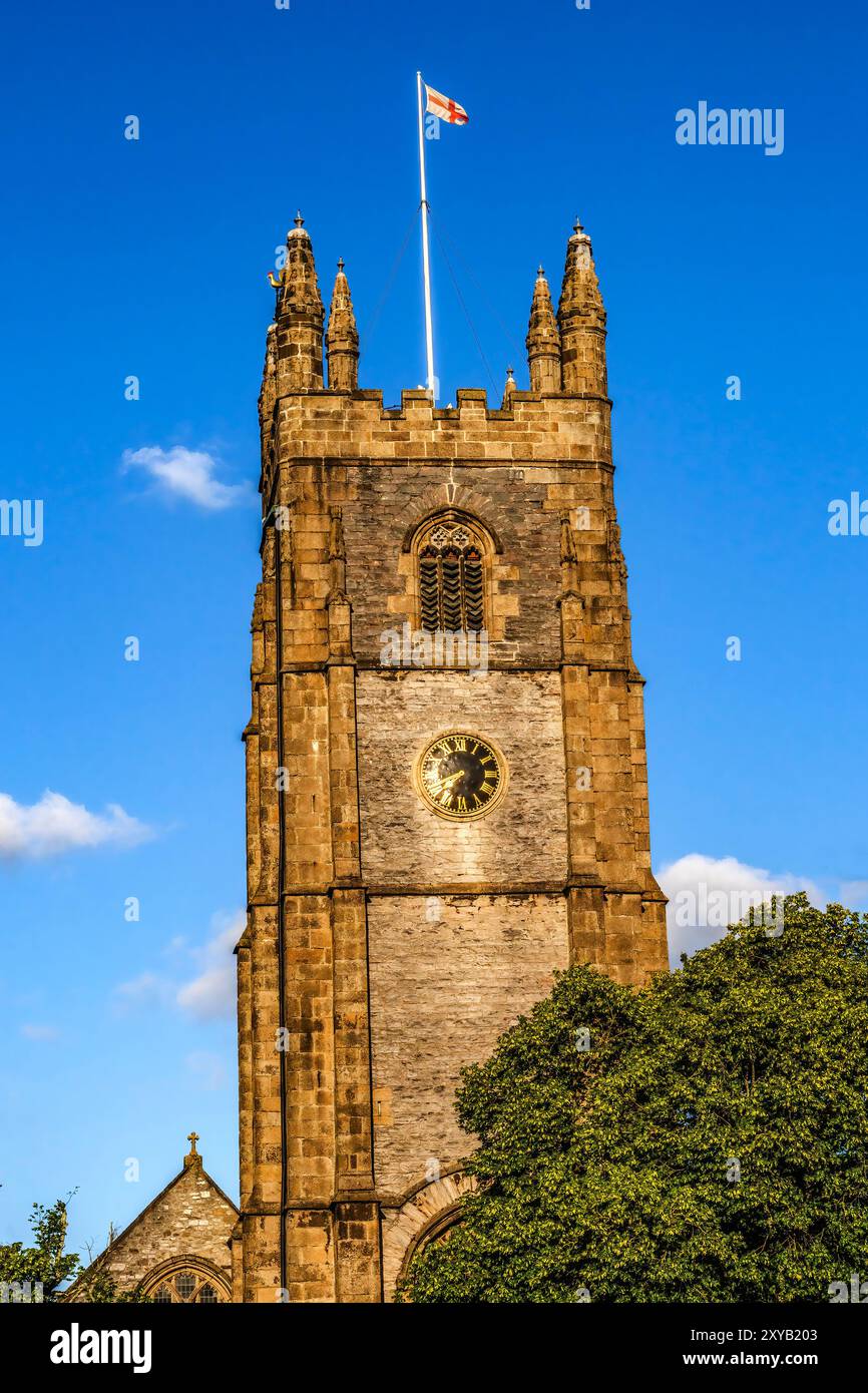 Outside Steeple Tower St Andrew's Church Plymouth Devon England. Church ...