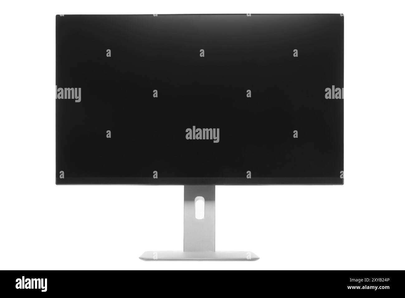 Computer Monitor with black screen. Isolated on white background Stock ...