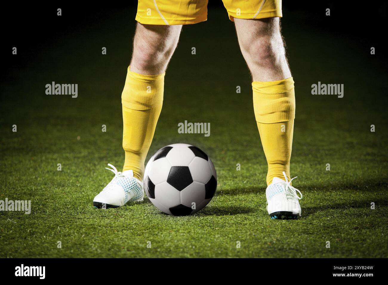 Close up soccer ball feet hi-res stock photography and images - Alamy