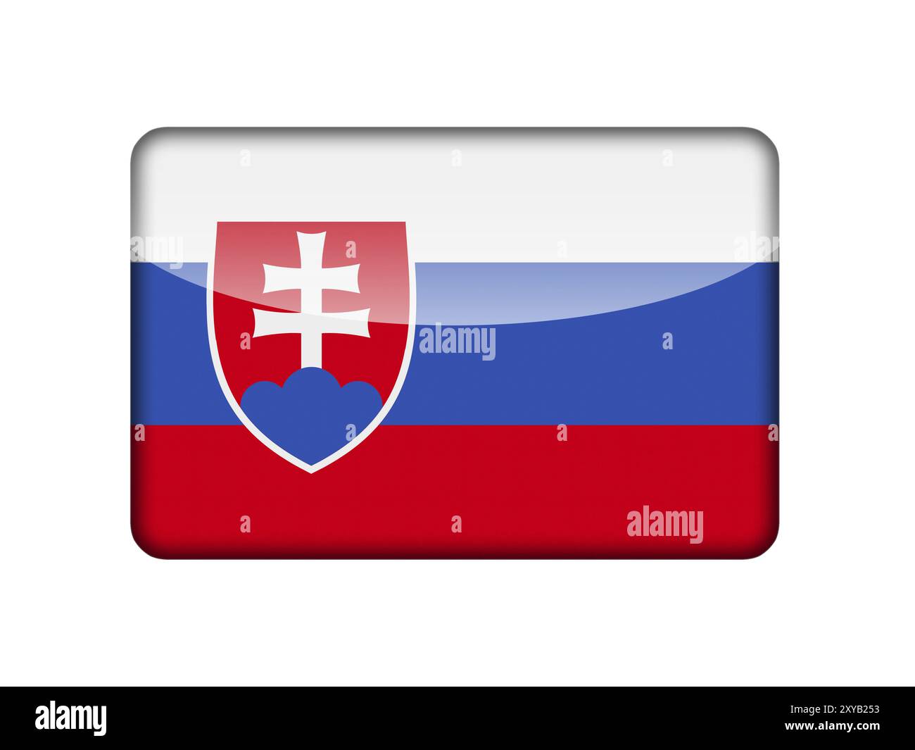 The Slovakia flag in the form of a glossy icon Stock Photo - Alamy