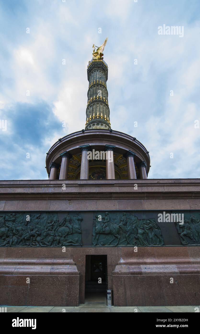 Victory Column in Berlin with statue of Nike, the goddess of victory ...