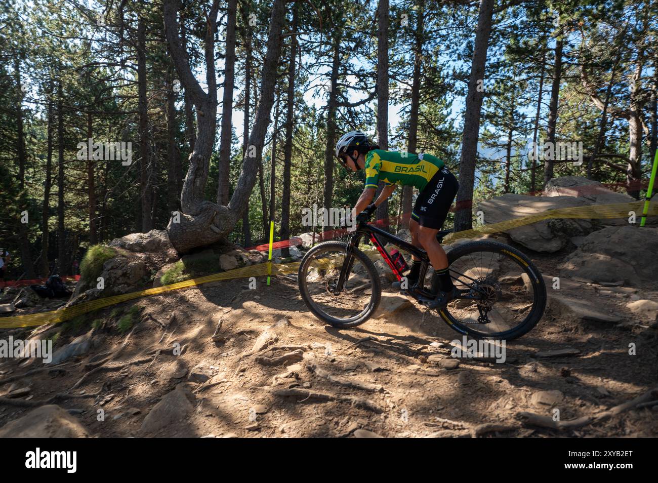Pal Arinsal, Andorra : August 28 2024 : Hercilia Ferreira of Brazil in the UCI Mountain Bike ...
