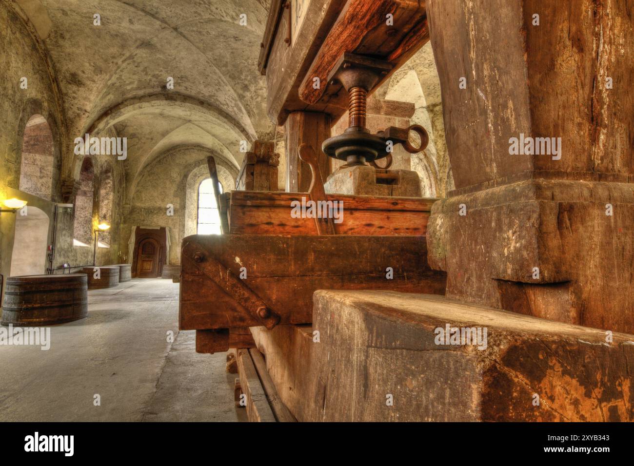 Old wine cellar in Eberbach Monastery Stock Photo - Alamy
