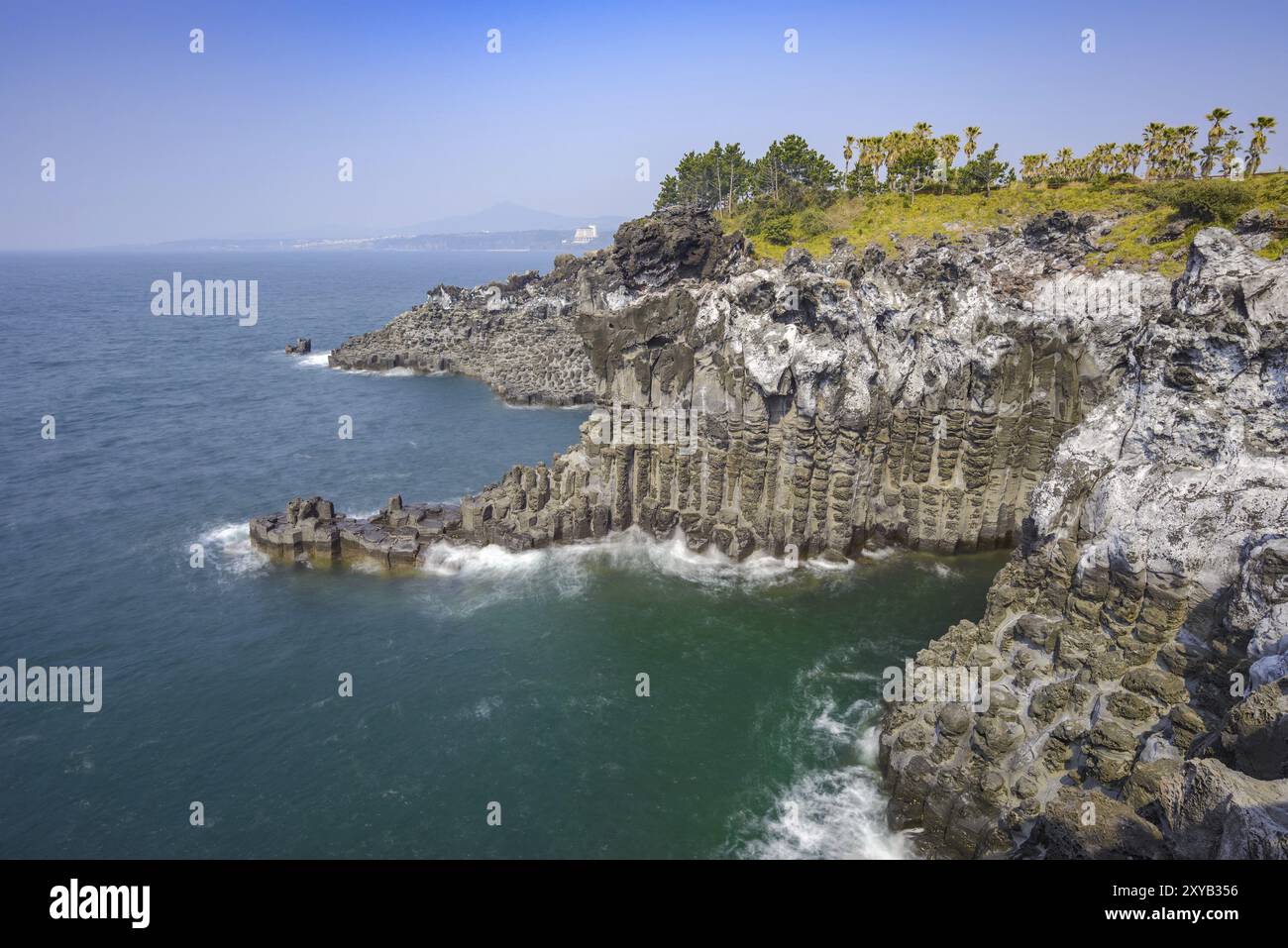 Daepo Jusangjeolli Cliff, Jeju Island, South Korea, Asia Stock Photo ...