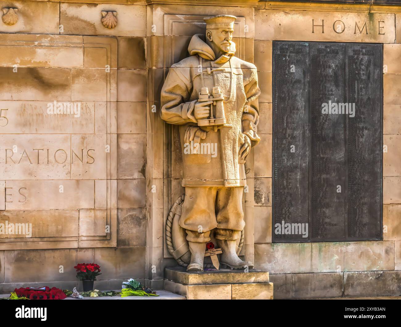 Colorful Naval Sailor Statue Royal Navy War Memorial Hoe Plymouth Devon ...
