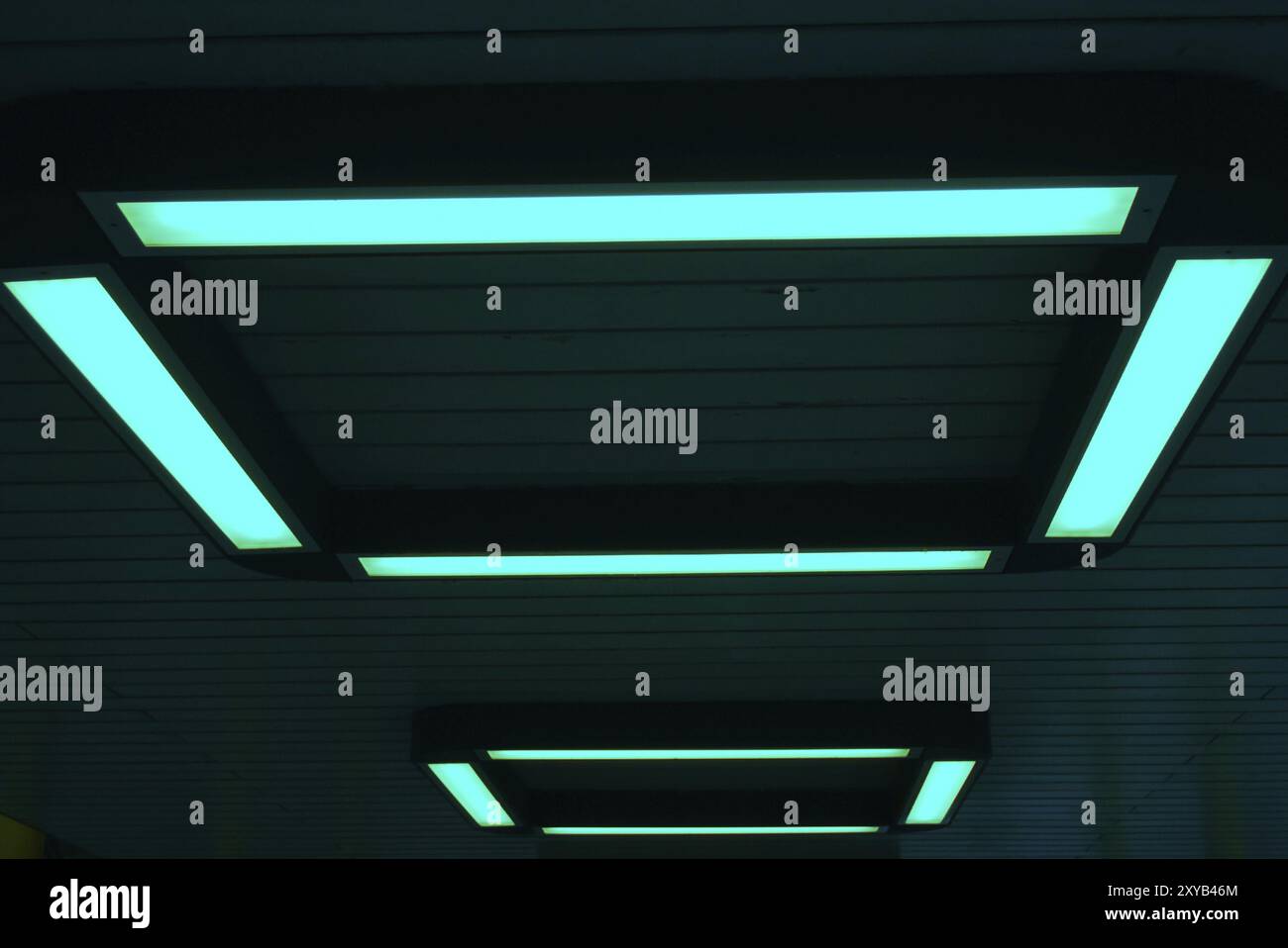 Green neon lights Stock Photo - Alamy