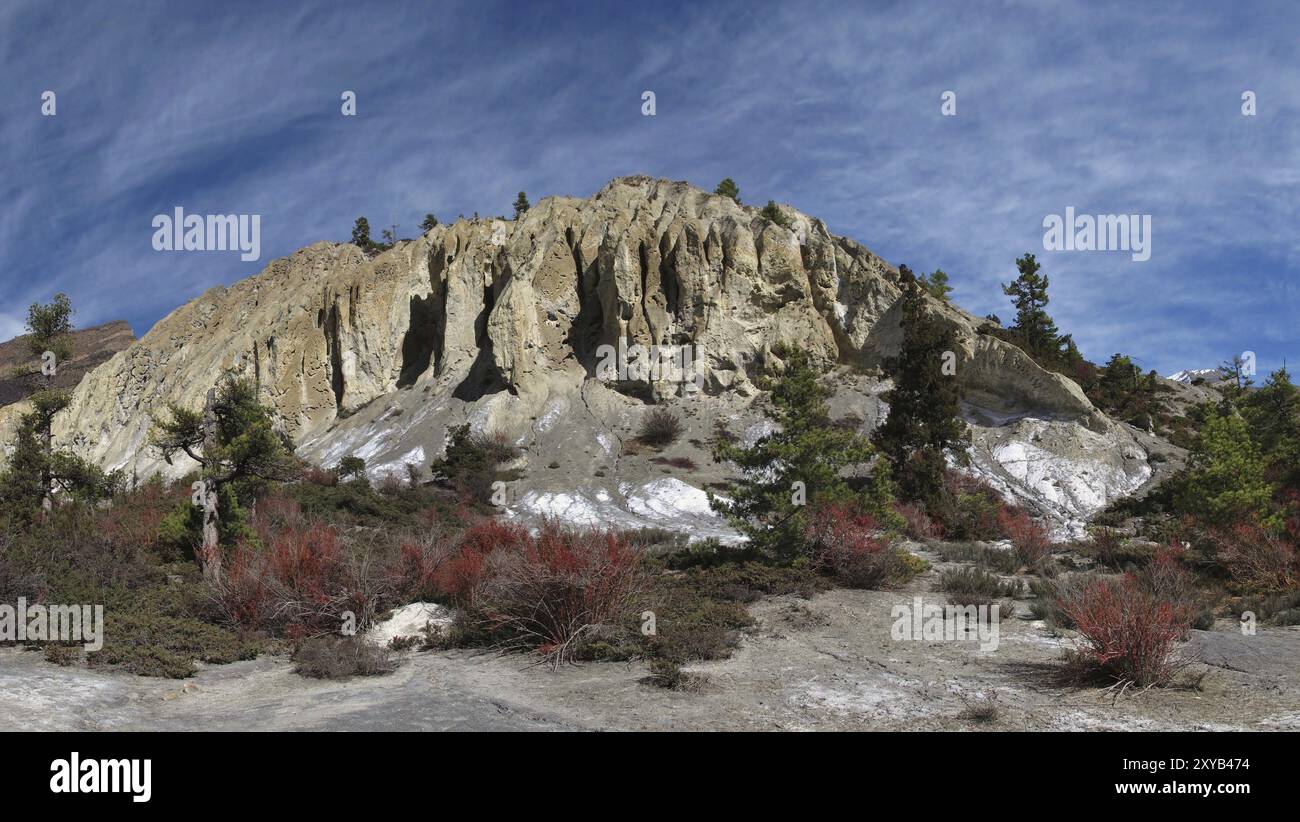 Limestone formations near Manang, Nepal, Asia Stock Photo - Alamy