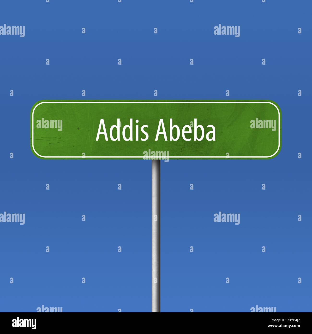 Addis Abeba, town sign, place name sign Stock Photo - Alamy