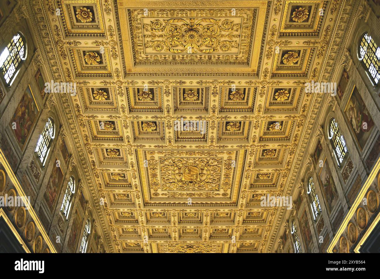 Coffered ceiling, fragment, lighting Stock Photo - Alamy