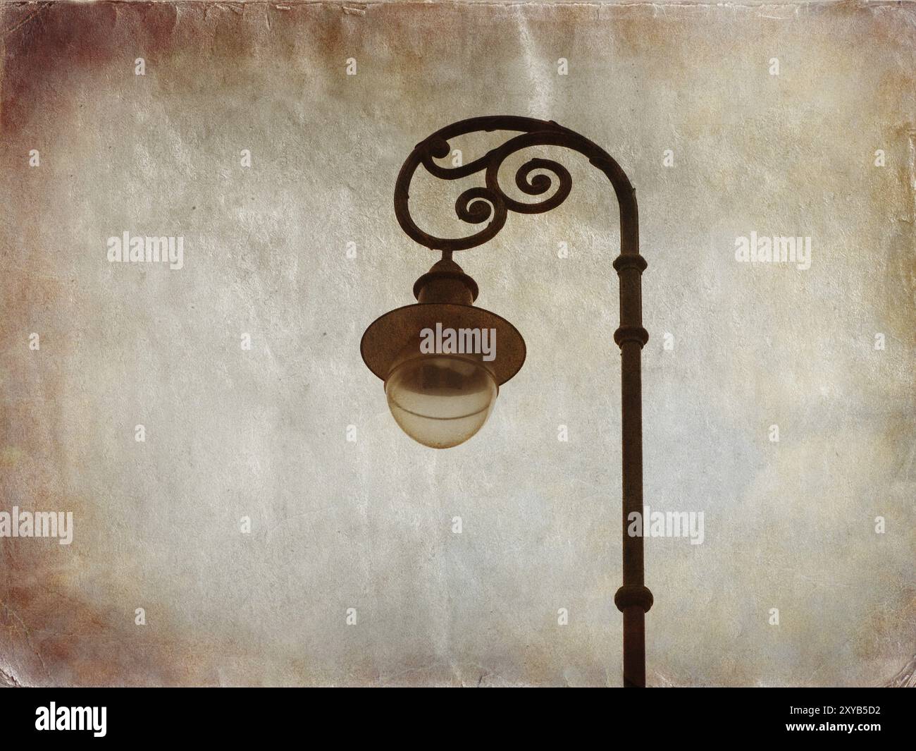 Vintage image of old street lamp Stock Photo - Alamy