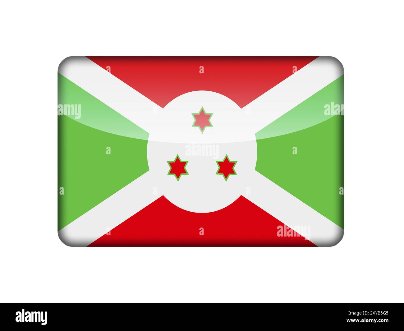 The Burundi flag in the form of a glossy icon Stock Photo - Alamy
