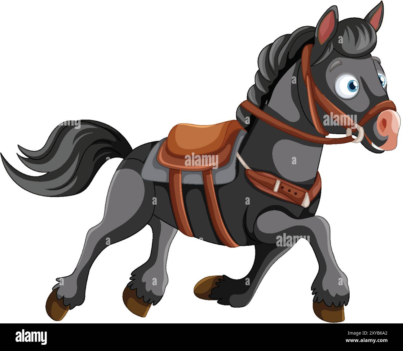 Cartoon horse saddle hi-res stock photography and images - Alamy