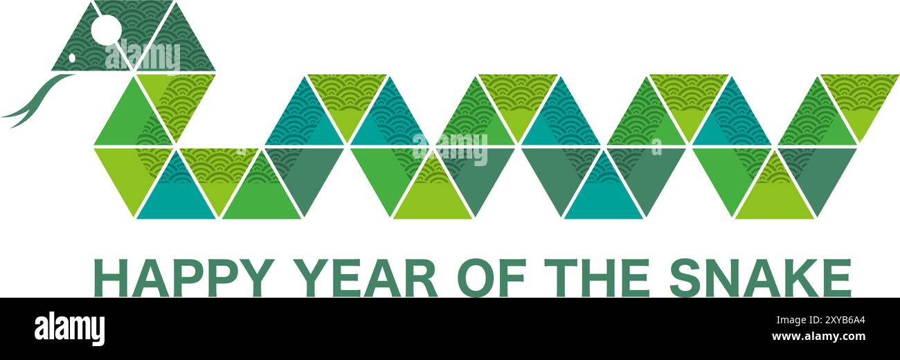 The Year Of The Snake Vector Zodiac Symbol Illustration Decorated With ...