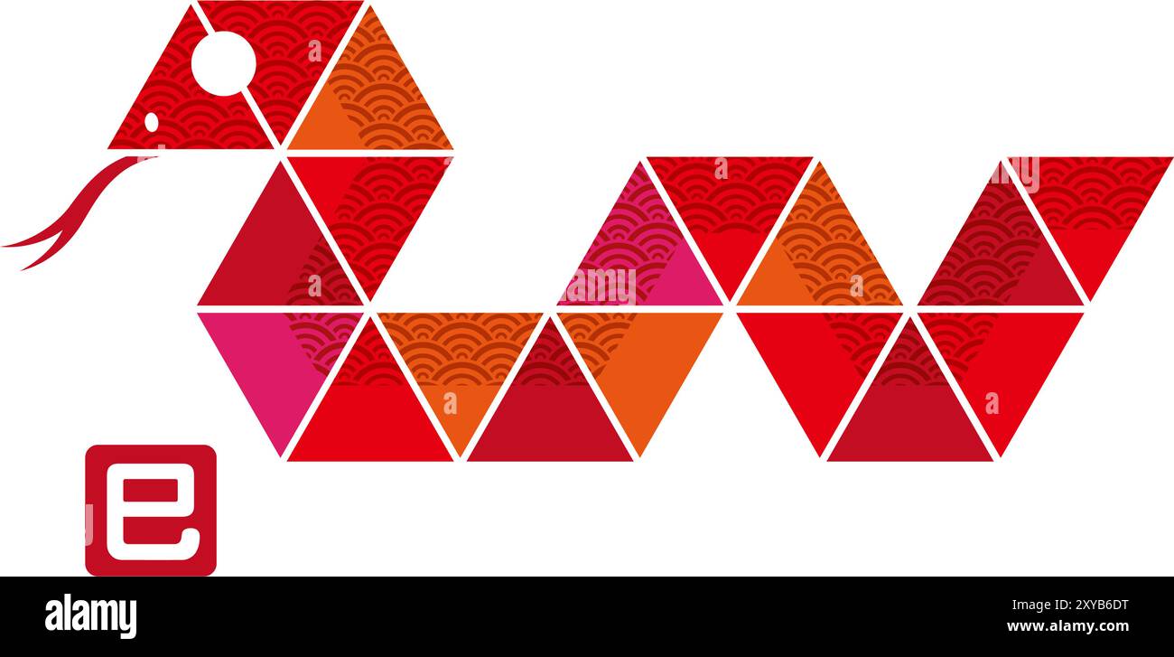 The Year Of The Snake Vector Zodiac Symbol Illustration Decorated With ...