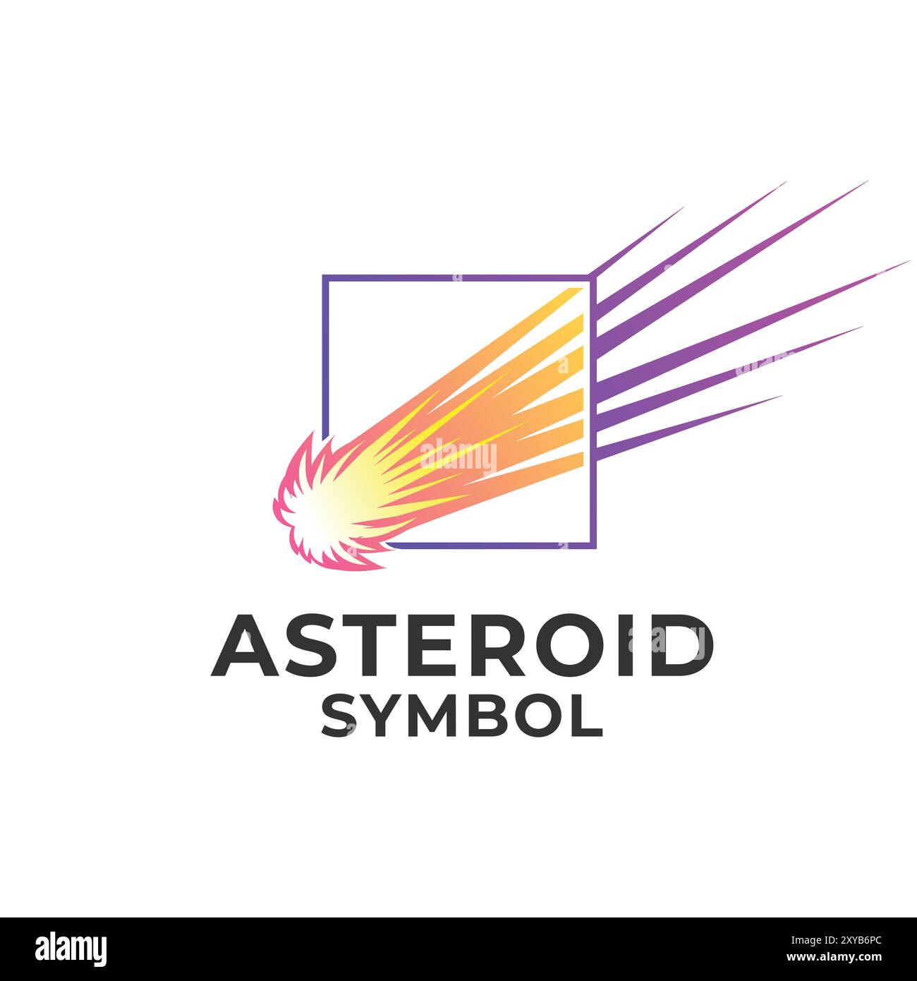 Fast Speed Impact Meteorite Asteroid Stone Icon Symbol Vector ...
