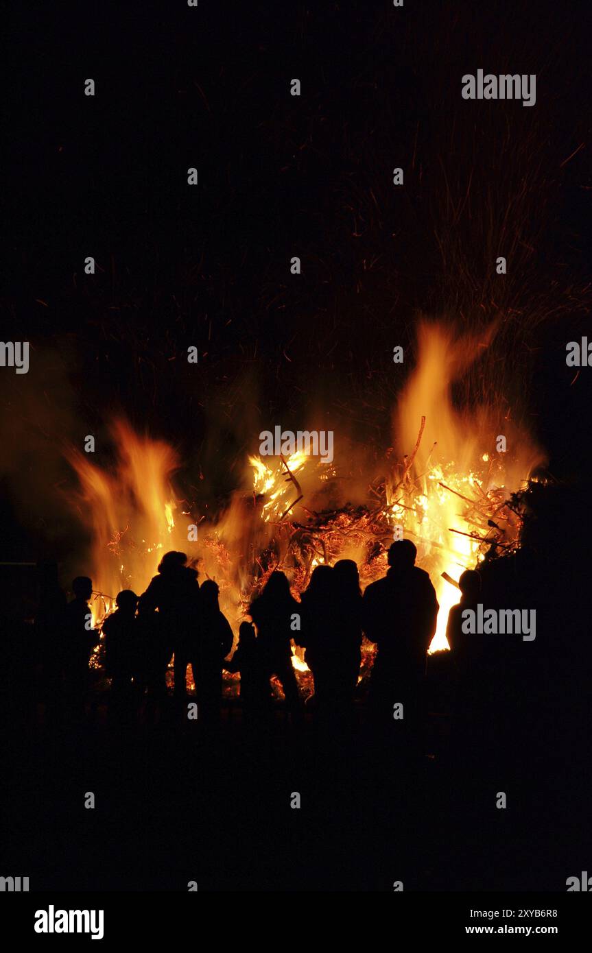 Witches' bonfire, Walpurgis Night bonfire Stock Photo - Alamy
