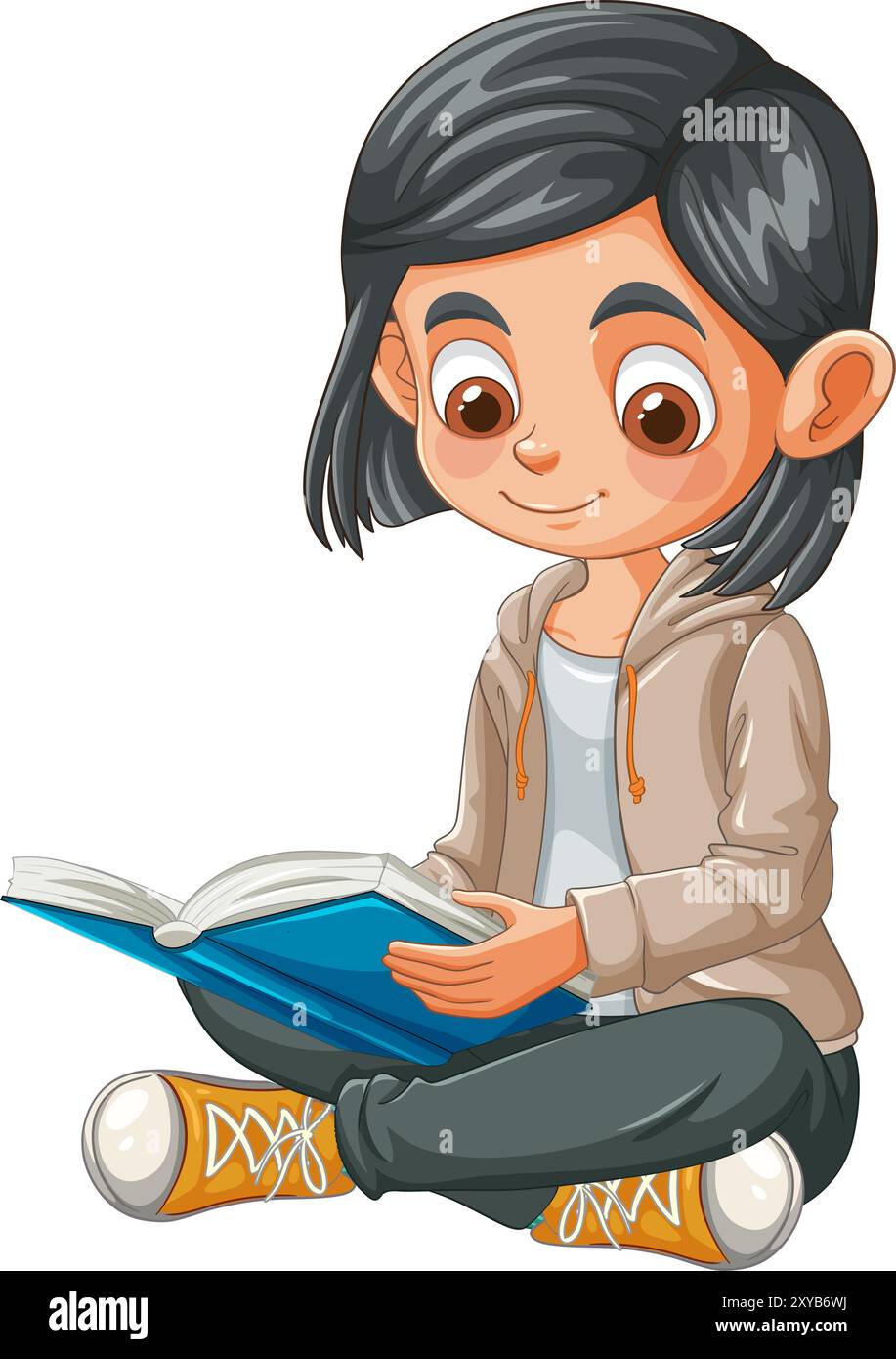 Sitting learning education concentration book Stock Vector Images - Alamy