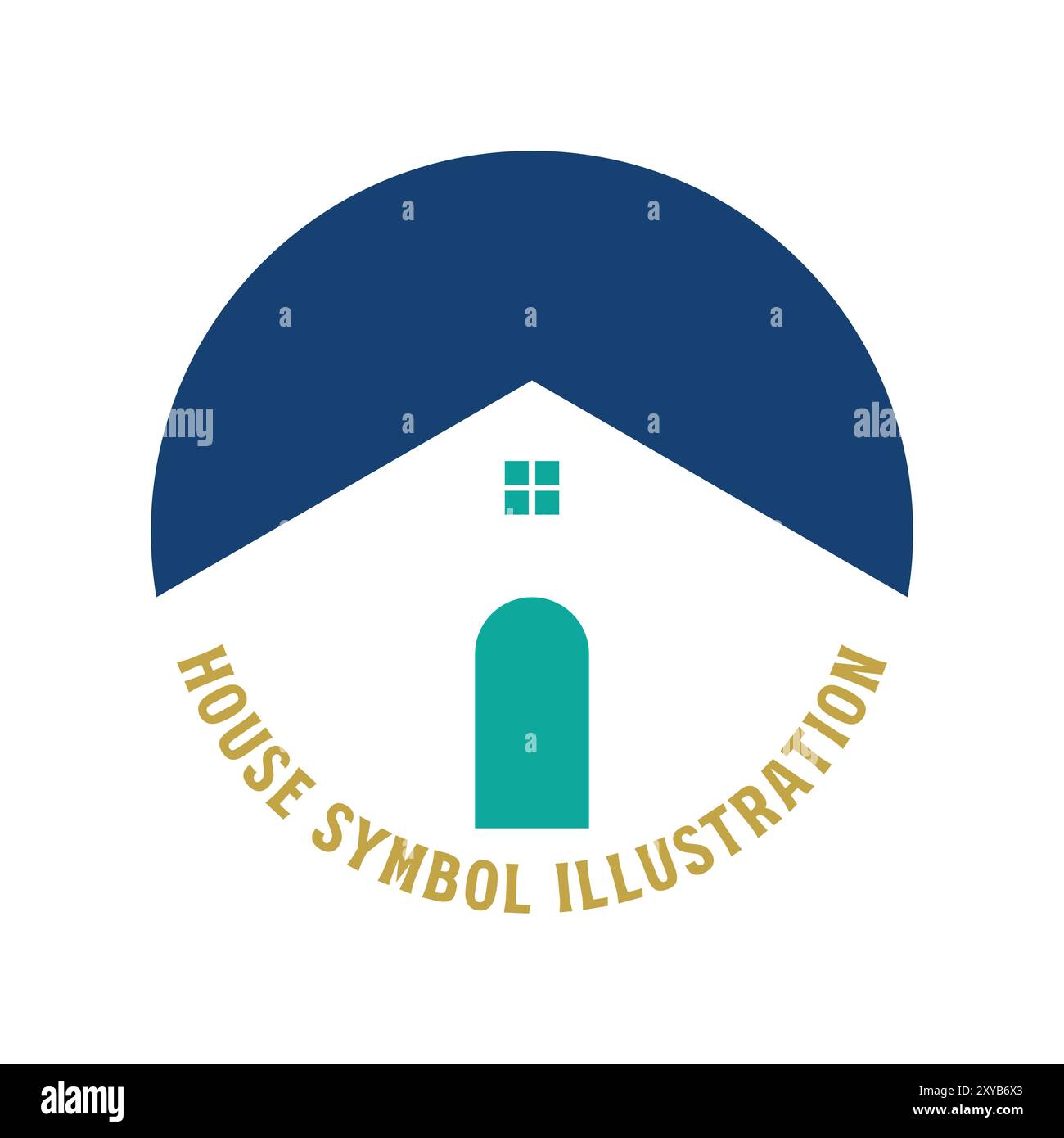 Circle House Home Roof Icon for Real Estate Apartment Symbol ...