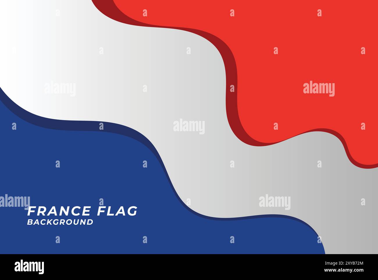 Simple France Wave National Flag Color Background Vector Stock Vector ...