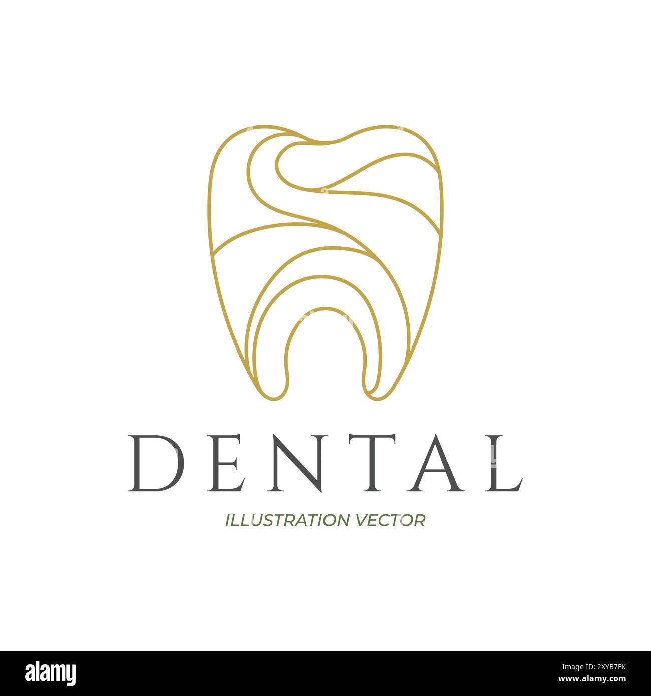 Dent Tooth Line Outline Style for Dental Icon Illustration Symbol ...