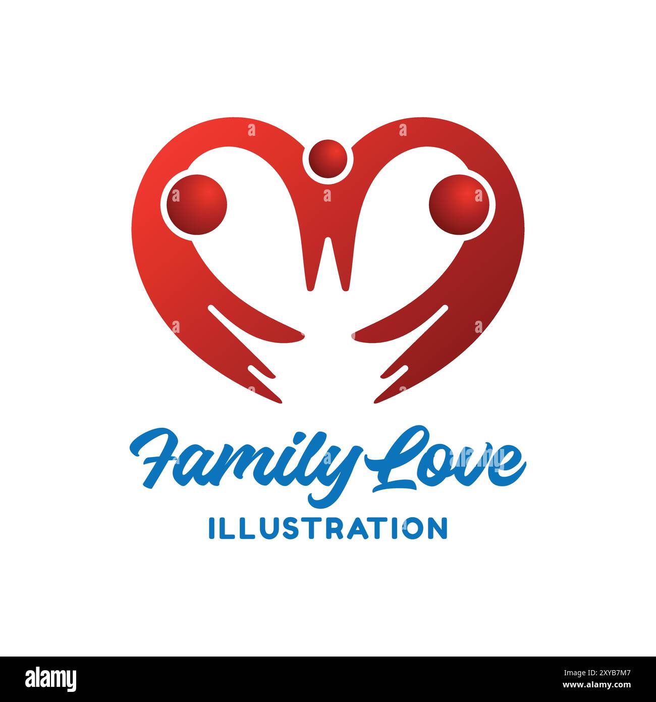 3D Gradient Human People Family Heart Love for Unity Charity Foundation ...