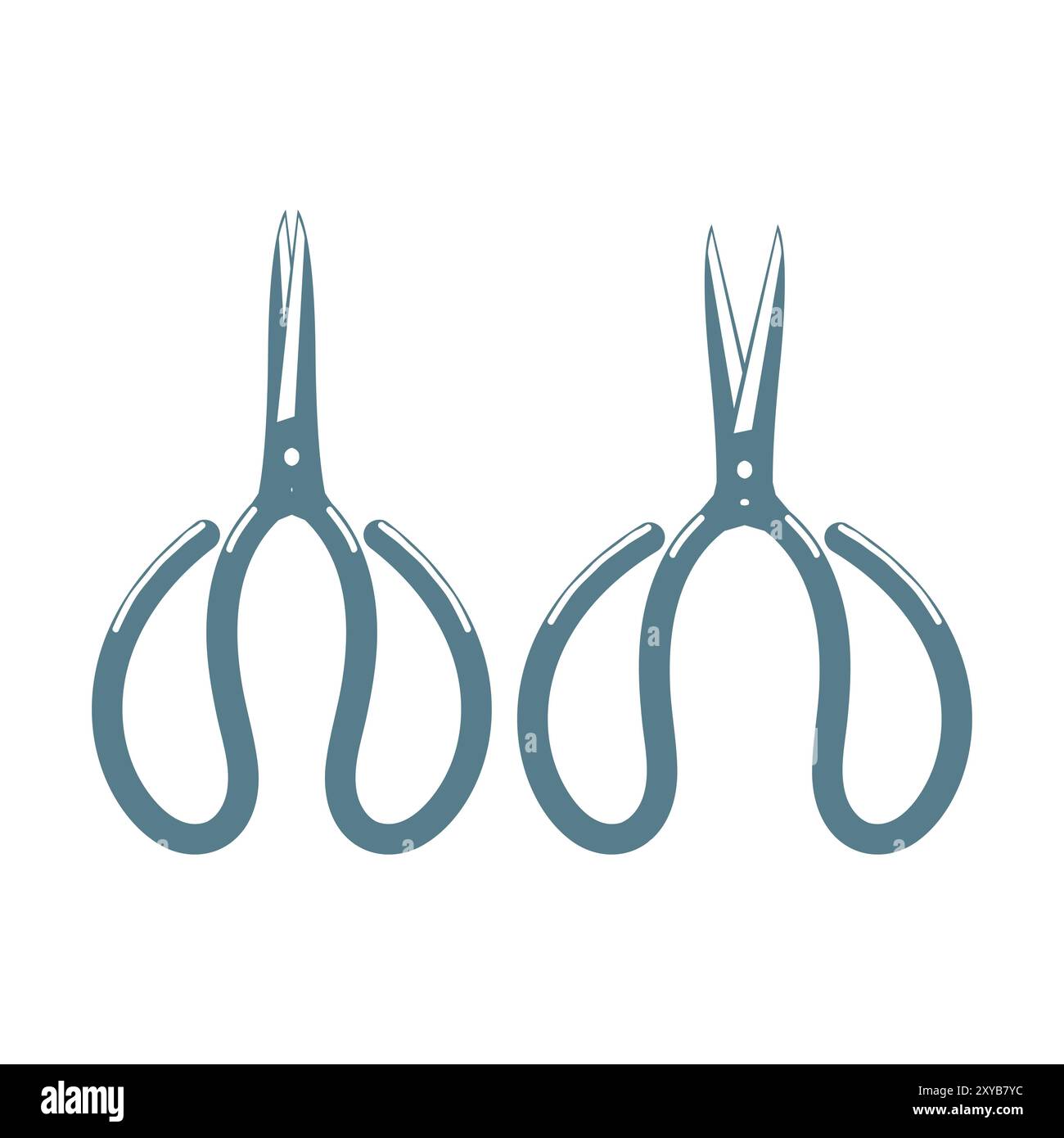 Vintage Cloth Fabric Cutter Scissor Icon Vector Illustration Stock ...