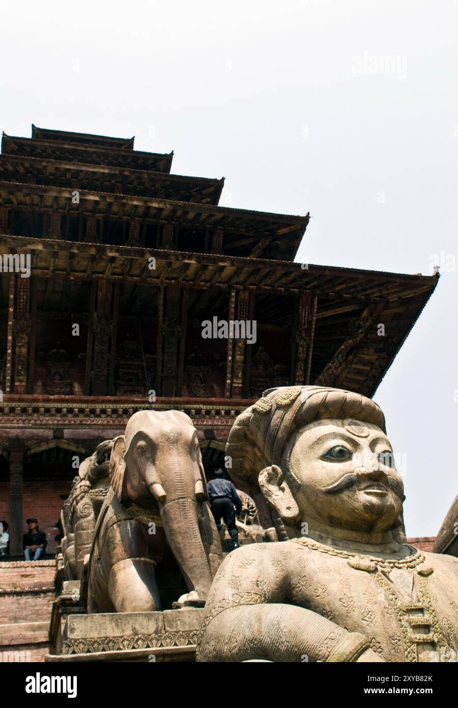 The Nyatapola Temple in Bhaktapur, Kathmandu Valley, Nepal Stock Photo ...