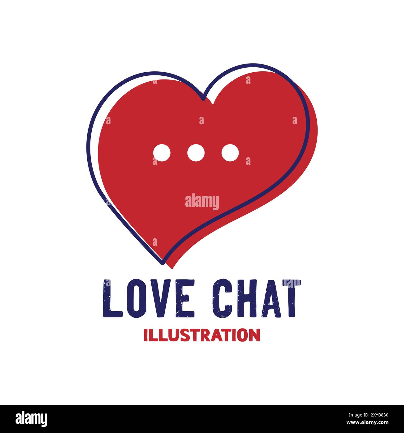 Red Bubble Chat Love Heart Quote Icon Symbol Illustration Vector Stock ...