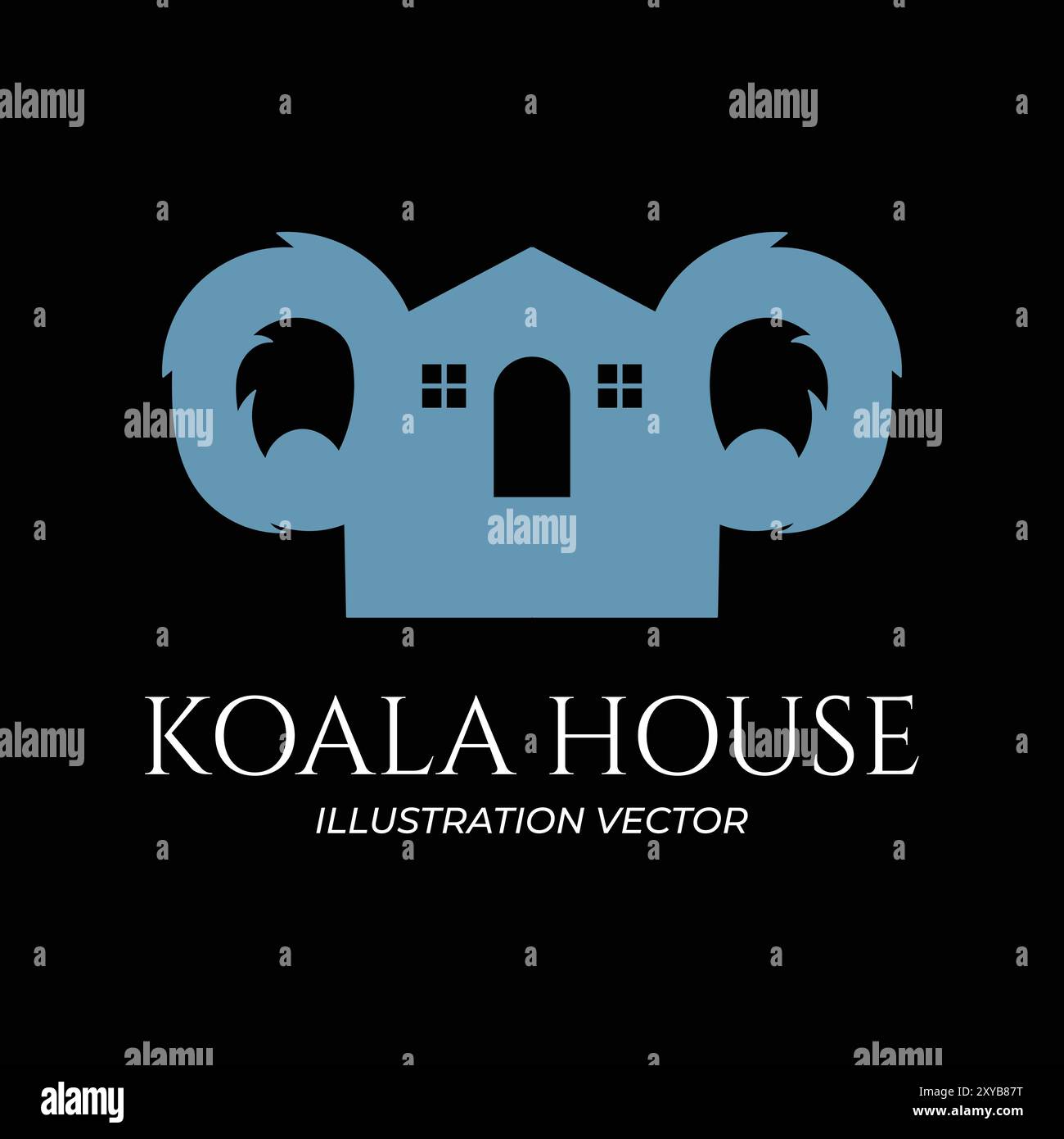 Australian Koala Head Face Home House Icon Symbol Illustration Vector ...