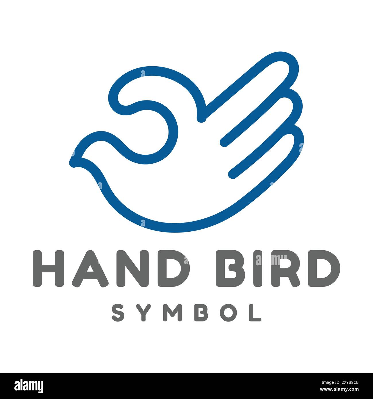 Good OK Hand Gesture Bird Line Outline Symbol Icon Illustration Stock ...