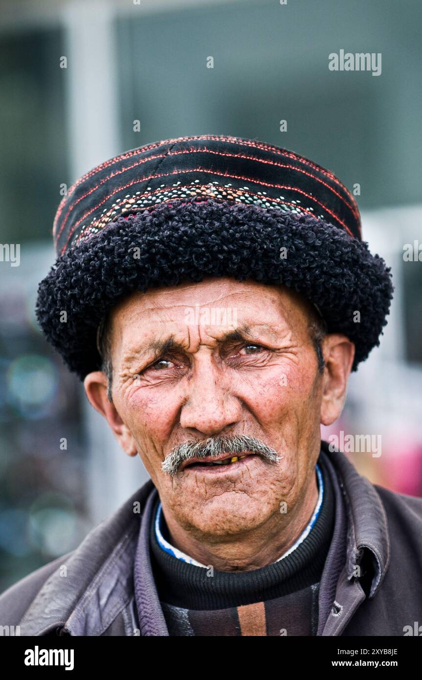 Portrait of a Tajik man taken in Tashkurgan, Xinjiang, China Stock ...