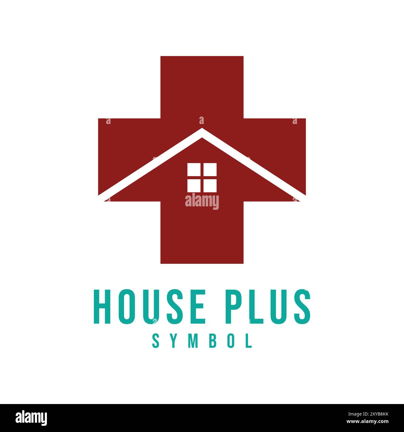 Simple Minimalist Medical Health Red Cross House for Hospital Doctor ...