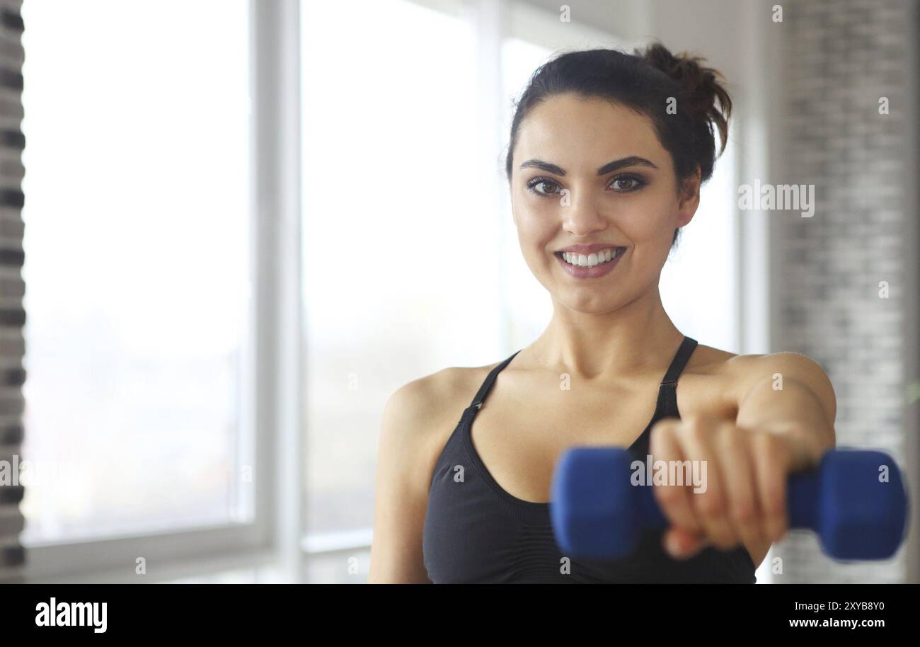 Young attractive womans doing fitness hi-res stock photography and images - Alamy