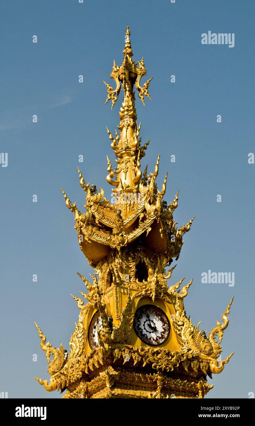 The golden clock tower of Chiang Rai, Thailand Stock Photo - Alamy