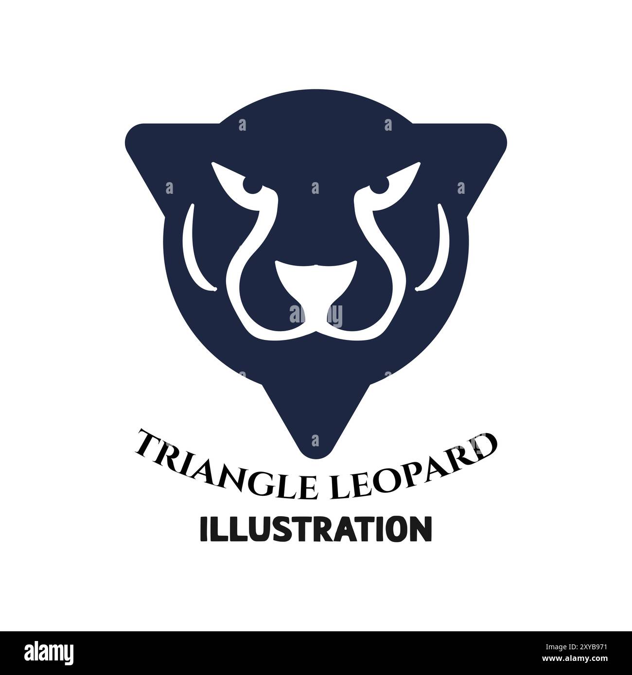 Simple Minimalist Triangle Tiger Jaguar Leopard Puma Head Face Icon ...
