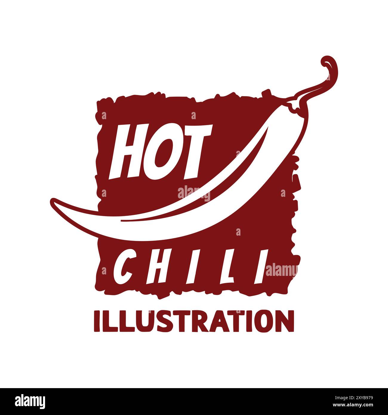 Vintage Retro Hot Spicy Red Chili Illustration Vector Stock Vector ...