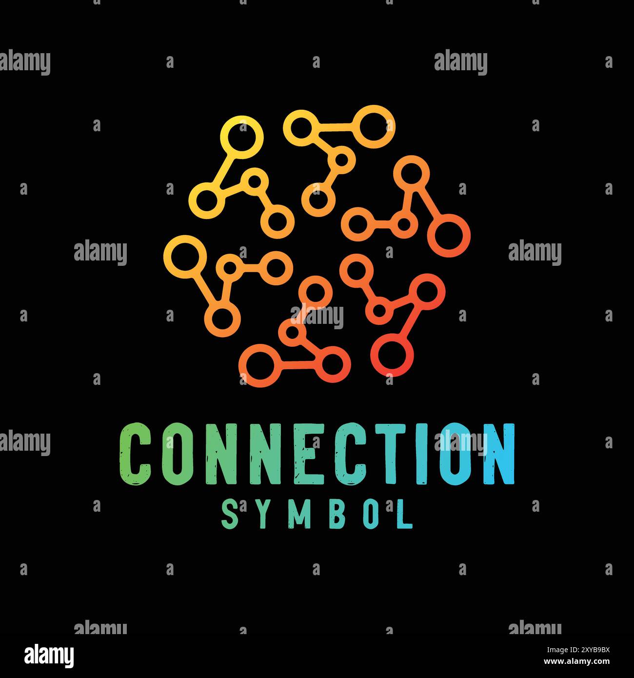 Dot Circle Connect for Atom Molecule Digital Data Symbol Illustration ...