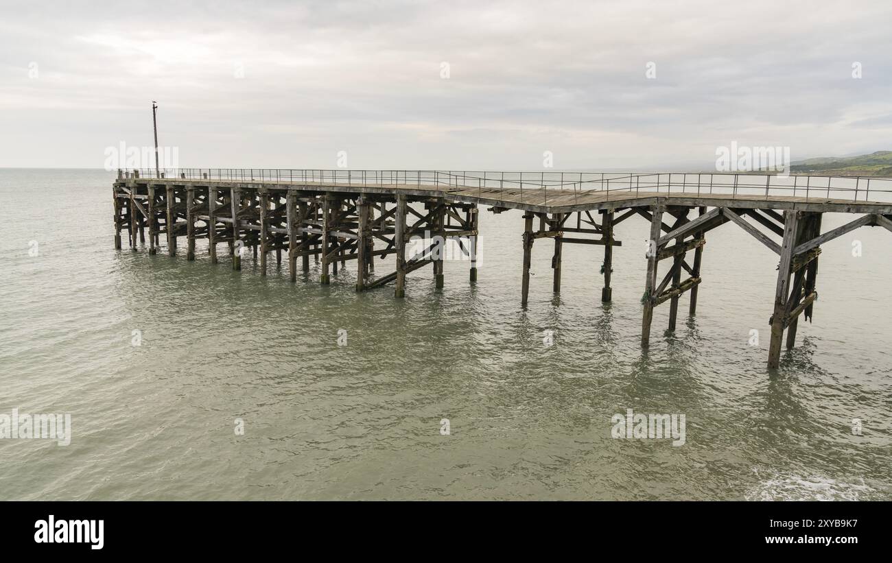 Damaged pier and the sea in Trefor, Gwynedd, Wales, UK Stock Photo - Alamy