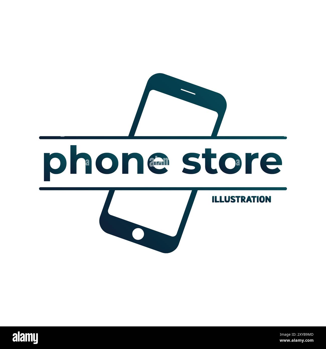 Simple Elegant Mobile Smart Phone for Store Icon Illustration Vector ...