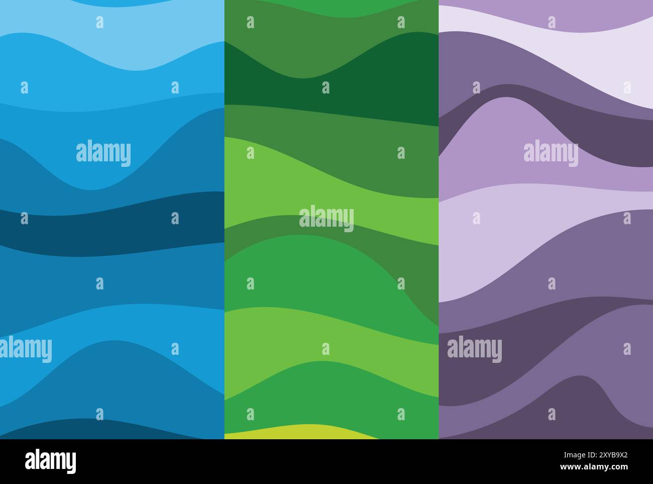 Colorful Triple Abstract Wave Line Background Design Stock Vector Image ...