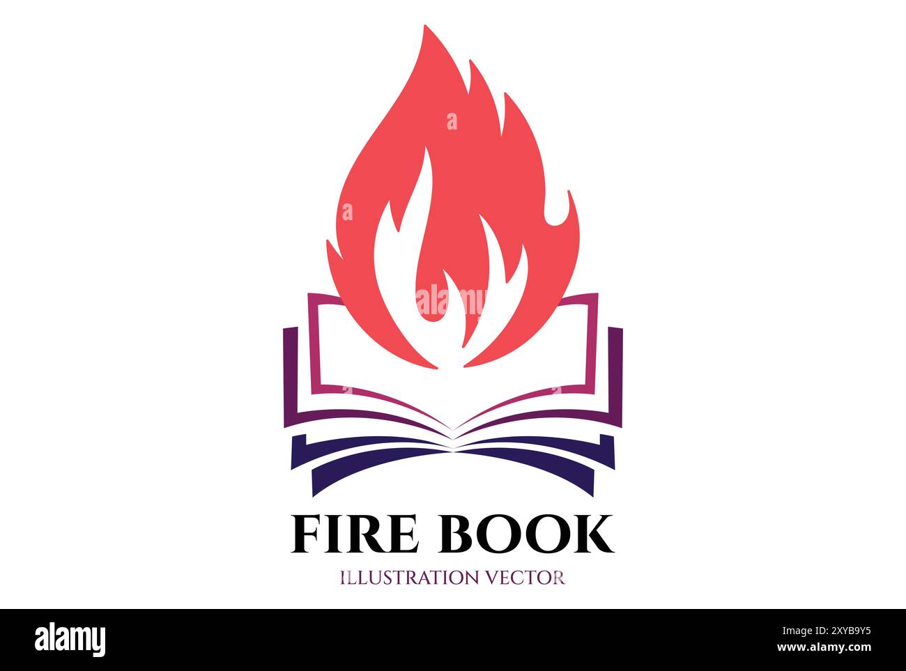 Burn Paper Book Fire Flame icon Illustration Design Vector Stock Vector ...