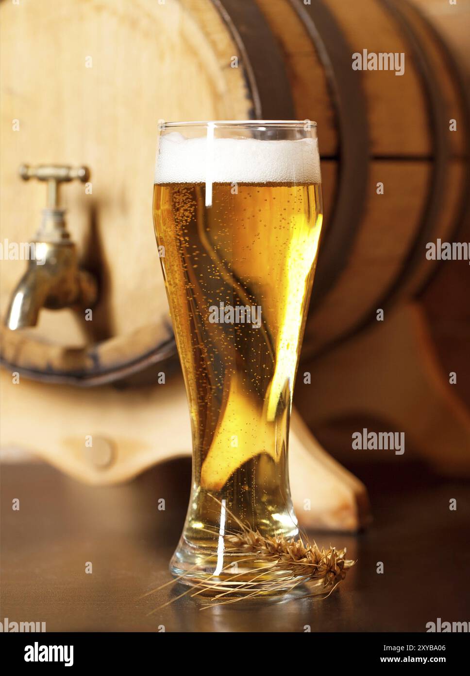Still life with a draft beer by the glass Stock Photo - Alamy