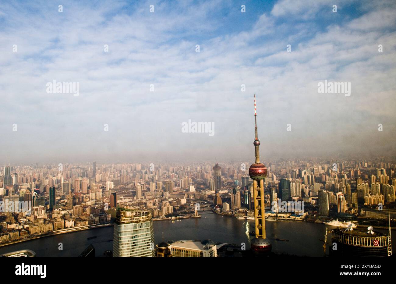 View of Shanghai from the top of Jin Mao tower, Shanghai Stock Photo ...
